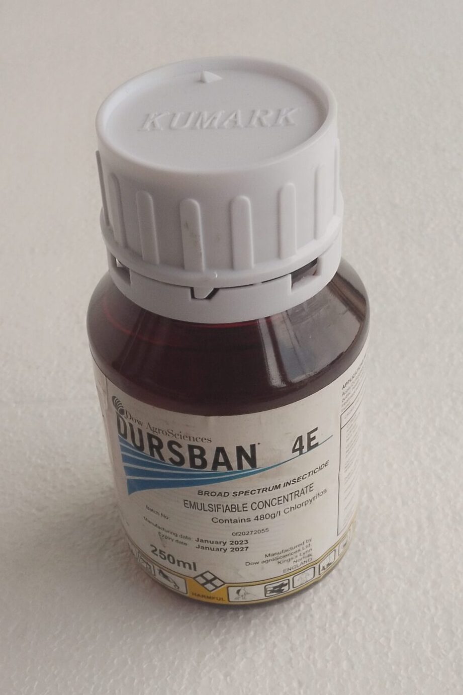 250ML DURSBAN*4E Insecticide - Emulsifiable Concentrate - CETECH Ghana ...