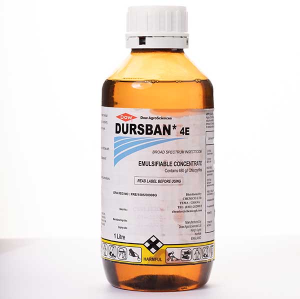 DURSBAN*4E Insecticide - Emulsifiable Concentrate - CETECH Ghana ...