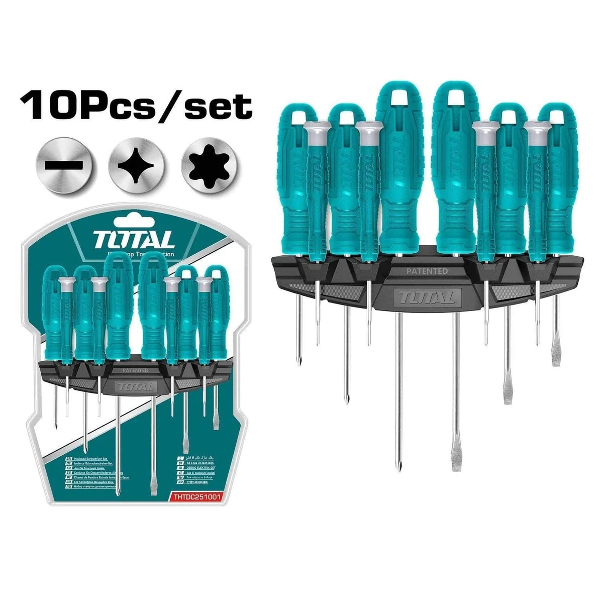 Total 10 Piece Screwdriver Set - CETECH Ghana Departmental Hardware Store